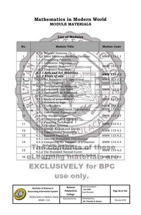 3 Bsais Mmw 113 21 Module Lecture Notes Bachelor Of Science In Accounting Information