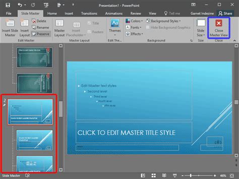 Slide Master And Slide Layouts Add And Rename Slide Masters In