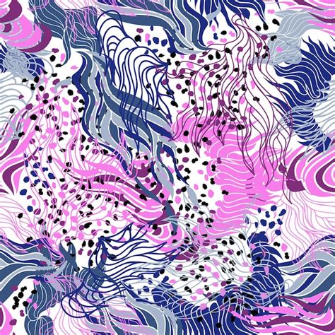 Premium Vector Cute Floral Abstract Seamless Pattern