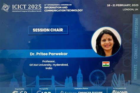 Happy To Be A Part Of 10th Edition International Congress On Information… Prof Pritee Parwekar