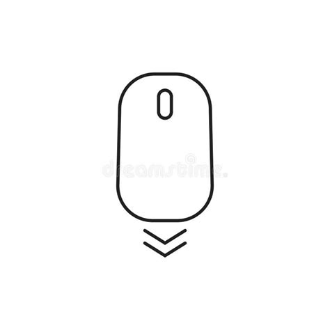 Scroll Down Icon Scrolling Mouse Symbol For Web Design Isolated On White Background Stock