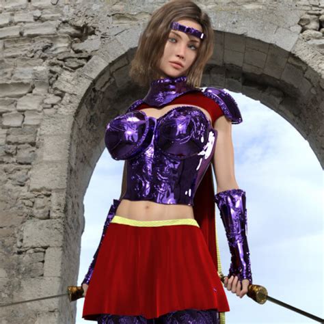 Vydallia War Goddess Armor 3d Render Digital Art By Bikdingle