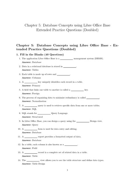 Chapter5databaseconceptsusinglibreofficebase Pdf Databases Relational Database