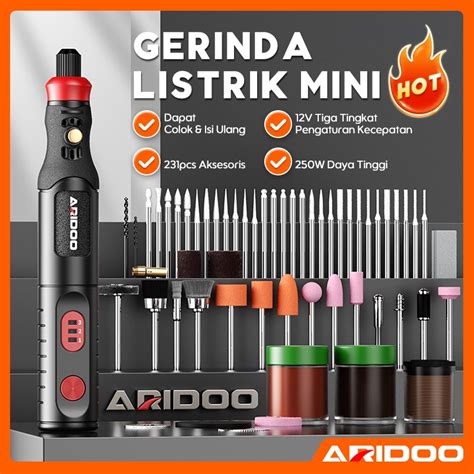 Jual Cod Bor Mini Bor Mini Listrik Aridoo Bor Mini Grinder Set Mesin Ukir Poles Gerinda Listrik