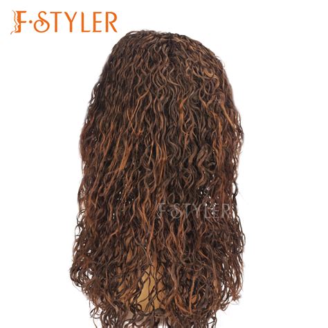 Volume Long Brown Water Wave Synthetic Costume Wig 788 Jinhanwig