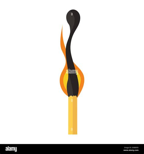 burning match animation and flame ignite wooden stick matchstick fire