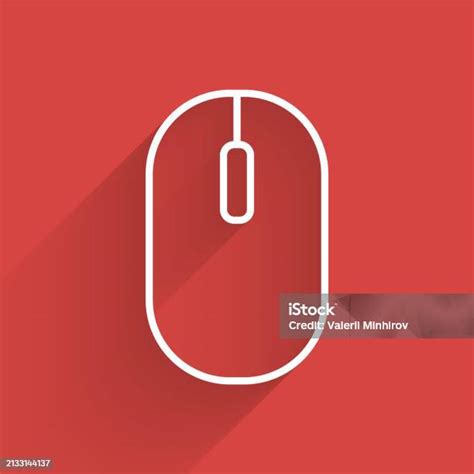 주황색 컴퓨터 마우스 아이콘이 흰색 배경에 고립되어 있습니다 휠 기호가 있는 옵티컬 벡터 곡선에 대한 스톡 벡터 아트 및 기타