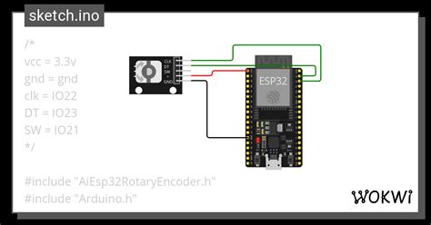 Rotary Encoder Copy Wokwi Esp32 Stm32 Arduino Simulator
