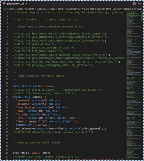 export and import database in mysql or mariadb using mysqldump