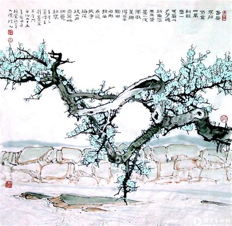 斗方梅花009 斗方梅花作品在线展 林凡作品展 林凡在线作品 林凡官方网站 雅昌艺术家网