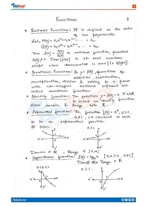 Functions Mathematics Handwritten Notes Pdf