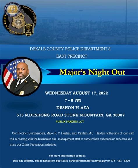 East Precincts Majors Night Out Save The Date Dekalb County Police