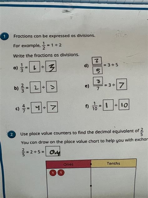Maccabees Learning How To Convert Fractions Into Decimals Year 6