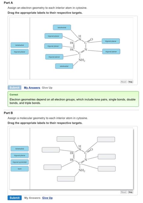 Solved Part A Assign An Electron Geometry To Each Interior