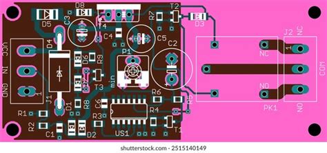 Vector Printed Circuit Board Electronic Device Stock Vector Royalty Free 2515140149 Shutterstock