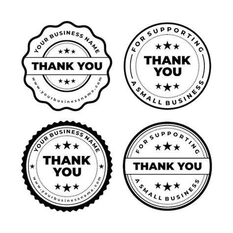 라벨 배지 템플릿 감사합니다 프리미엄 벡터