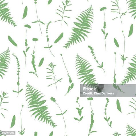 꽃 배경입니다 손으로 그린 양 귀 비 라벤더 꽃과 펀 잎 벡터 완벽 한 패턴입니다 0명에 대한 스톡 벡터 아트 및 기타 이미지 0명 귀여운 꽃 나무 Istock