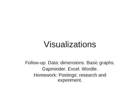 Ppt Visualizations Follow Up Data Dimensions Basic Graphs Gapminder Excel Wordle