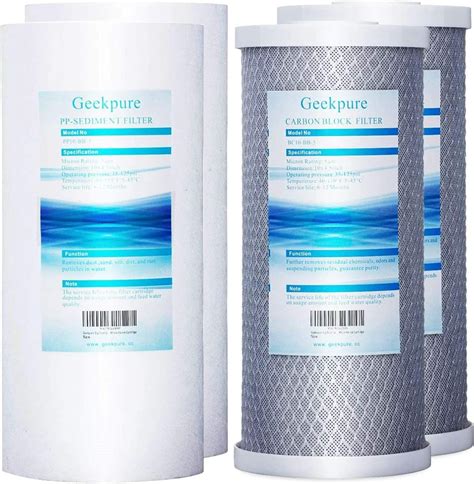 Amazon Com Geekpure 10 Inch Whole House Replacement Water Filters Set With PP Sediment And
