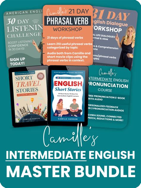 Intermediate English Bundle Learn English With Camille