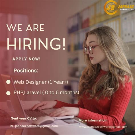 Hiringnow Jobopening Webdesignerjobs Laraveldeveloper Itjobsindia