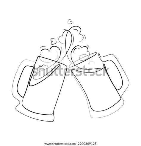 Two Glasses Beer Toasting Creating Splash Stock Vector Royalty Free 2200869125 Shutterstock