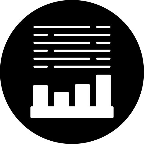 Data Analysis Dashboard Glyph Circle Inverted 65815572 Vector Art At