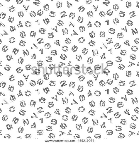 numbers background mathematical seamless pattern vector stock vector