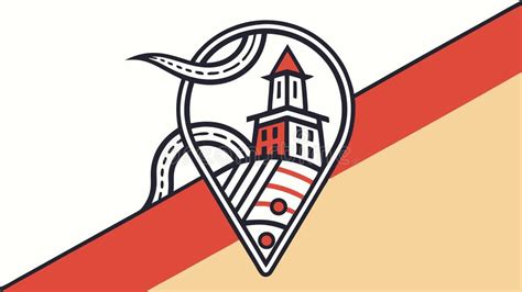 Navigation Map Pin And Building Route Icon Vector Design Generative Ai Stock Vector