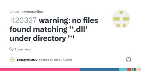 Warning No Files Found Matching Dll Under Directory · Issue