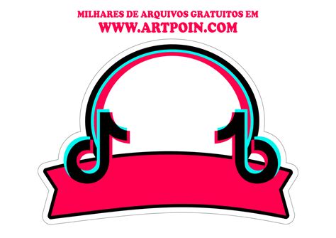Tiktok Faixa Para Topo De Bolo Aniversário Grátis Png