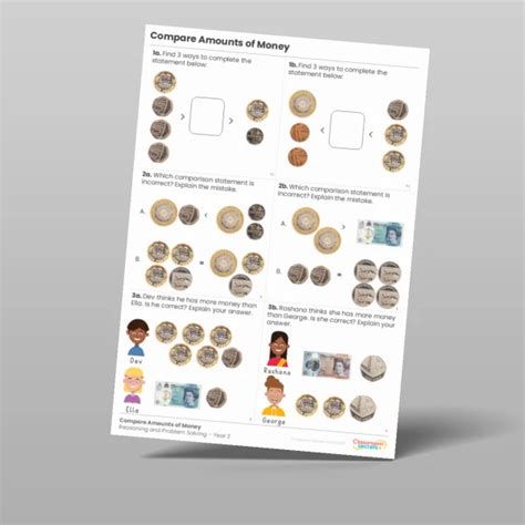 Year 4 Compare Money Reasoning And Problem Solving Resource Classroom Secrets