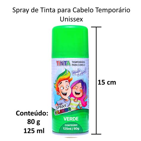 Tinta Verde De Cabelo Temporária Spray Lavável Cabelo Maluco Festas