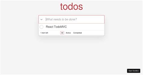 Todomvc React Ts Codesandbox