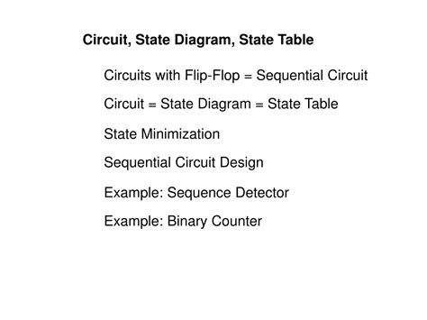 PPT Sequential Circuits State Diagrams Tables Learn With Examples Quizzes PowerPoint