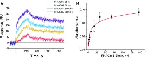 Binding Experiments A Spr Sensorgrams Of Binding Rha0385 To