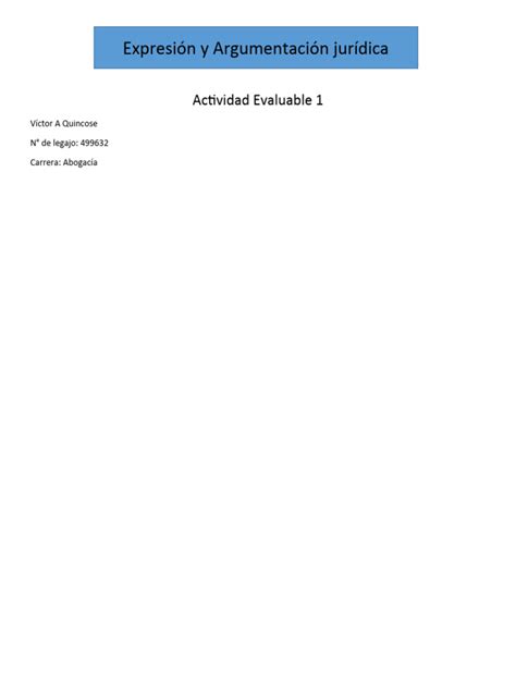Actividad Evaluable 1 Argumentacion Pdf