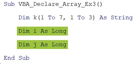 VBA Declare Array Excel Step By Step Examples How To Use