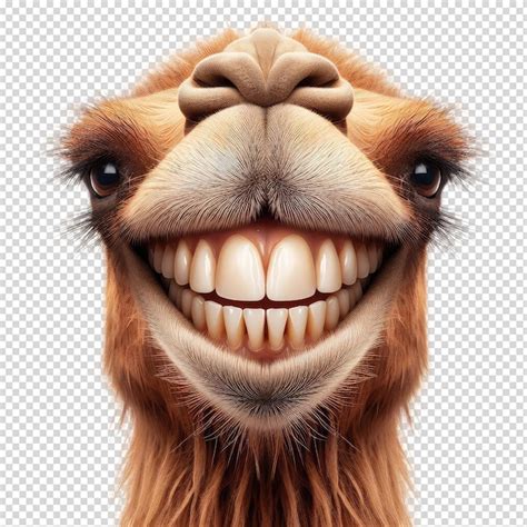 Premium Psd A Smiling Camel With A Smile On Its Face