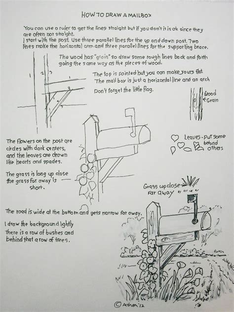 How To Draw A Mailbox Drawings Draw Drawing Lessons