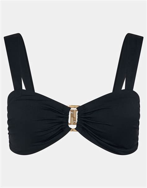 Buckle Bikini Top Black Shop All Accessorize Uk
