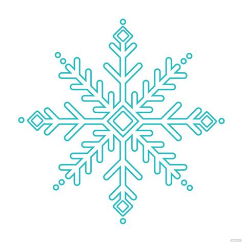 Snowflake Outline Vector In Illustrator Svg  Eps Png Download