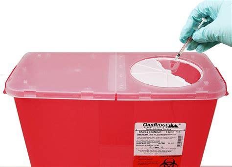 Oakridge 3 Gallon Size Needle And Syringe Sharps Disposal Container