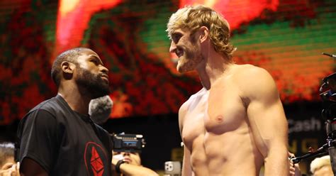 Logan Paul Vs Floyd Mayweather Fight Weigh In Goes Off The Rails With Crazy Smack Talk Maxim