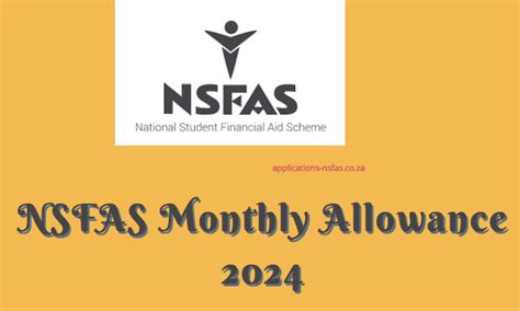 Nsfas Monthly Allowance 2024 Za