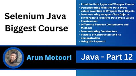 Java Part 12 Selenium Java Biggest Course Youtube