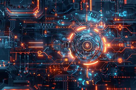 A Digital Illustration Showcasing A Futuristic Network Protected By Ai Algorithms Featuring