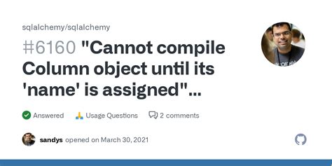 cannot compile column object until its name is assigned happens in postgresql dataclasses