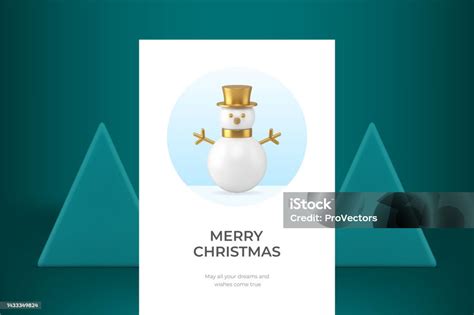 골든 눈사람 보블 메리 크리스마스 인사말 카드 서클 프레임 장식 현실적인 3d 아이콘 벡터 눈사람에 대한 스톡 벡터 아트 및 기타 이미지 눈사람 초대장 파란색