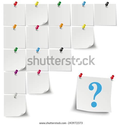 Infographic Gray Stickers Colored Thumbtacks On Stock Vector Royalty